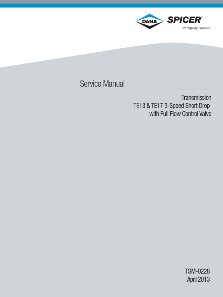 Transmission Dana TE13 TE17 PDF | PDF | Automatic Transmission | Manual ...