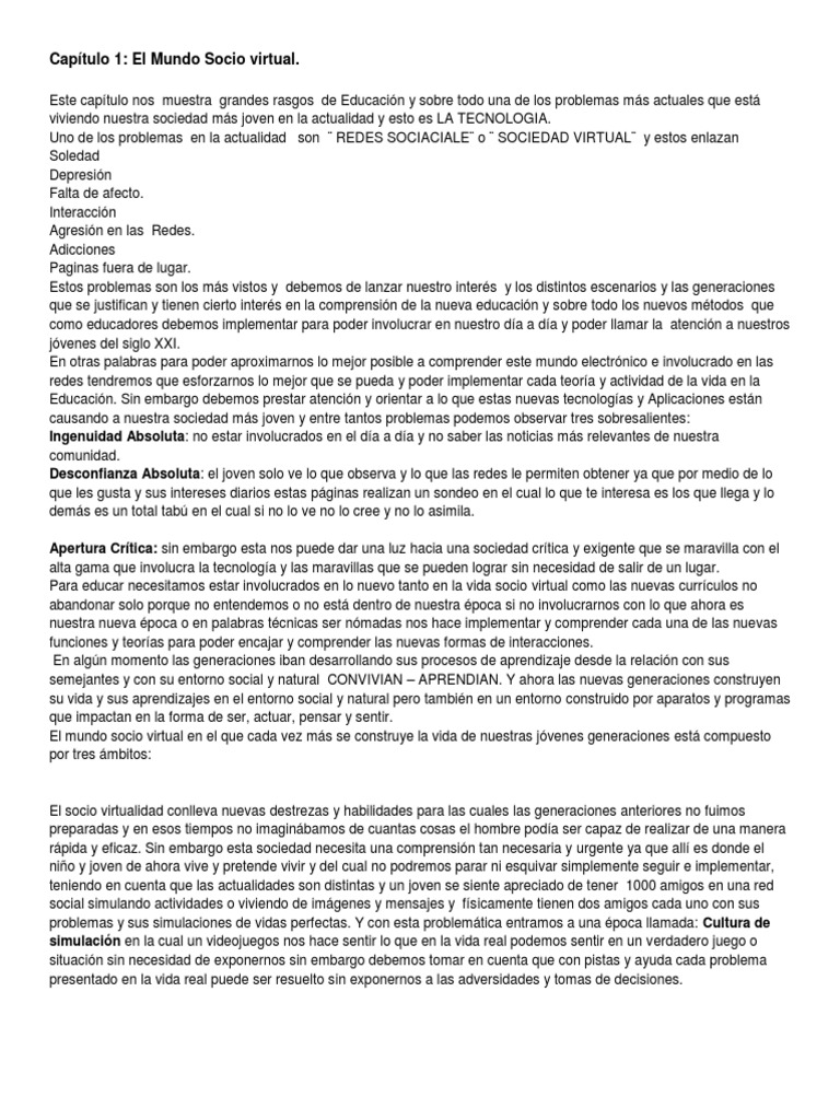Socio Virtual | PDF | Vida | Internet