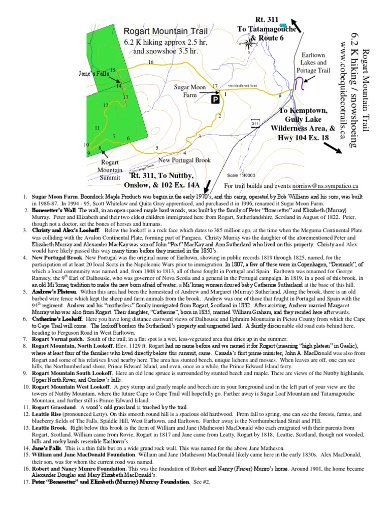 Rogart Mountain Map and Legend One Pager | PDF | Nature