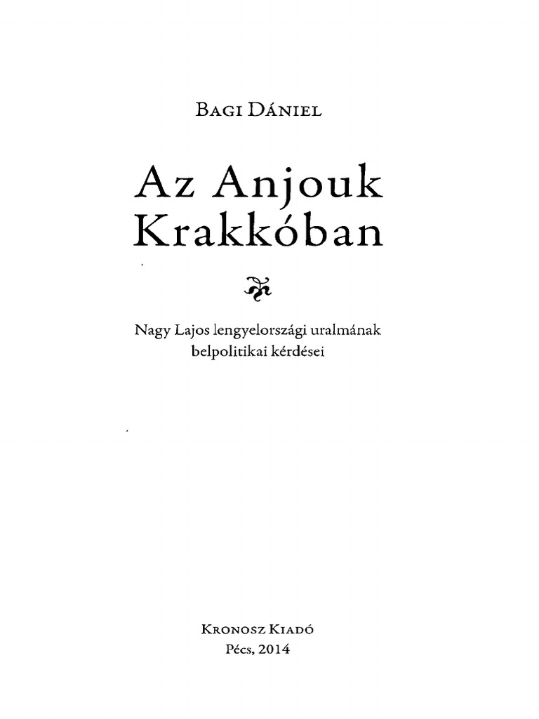 Bagi Dániel - Az Anjouk Krakkóban PDF | PDF