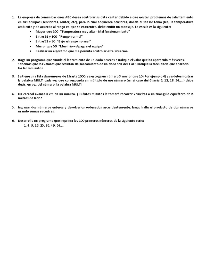 Ejercicios Practicas | PDF | Áreas de informática | Informática