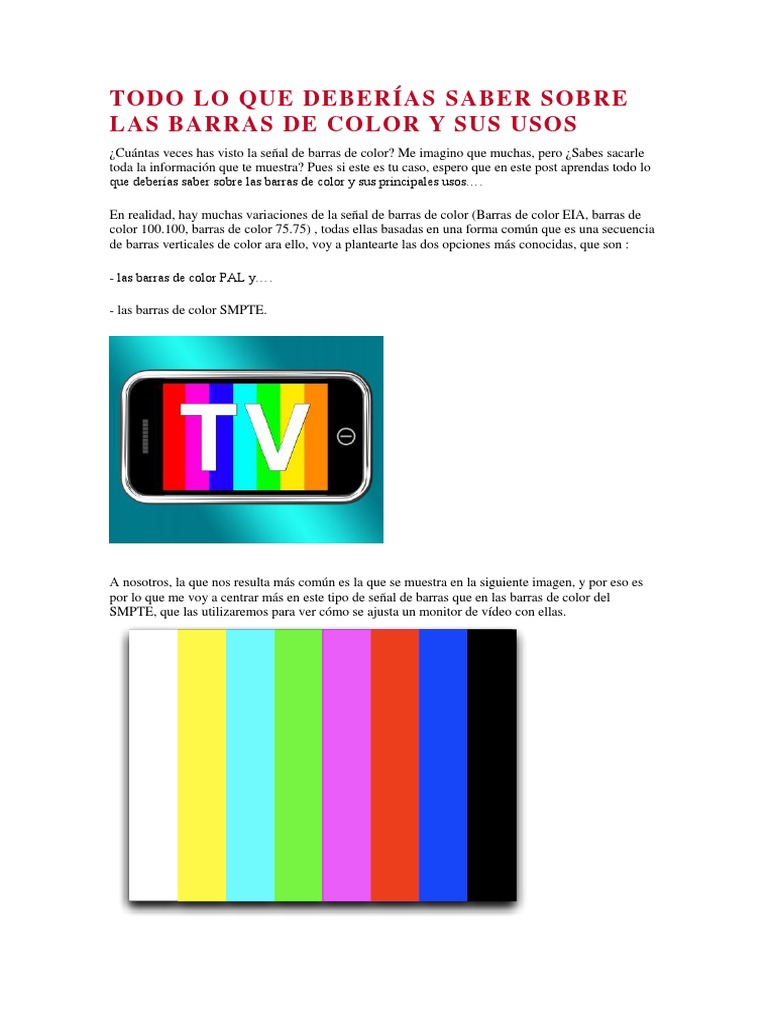 TODO LO QUE DEBERÍAS SABER SOBRE LAS BARRAS DE COLOR Y SUS USOS ...