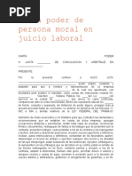 Carta Poder Laboral Otorgada Por El Trabajador Pdf Gobierno Justicia