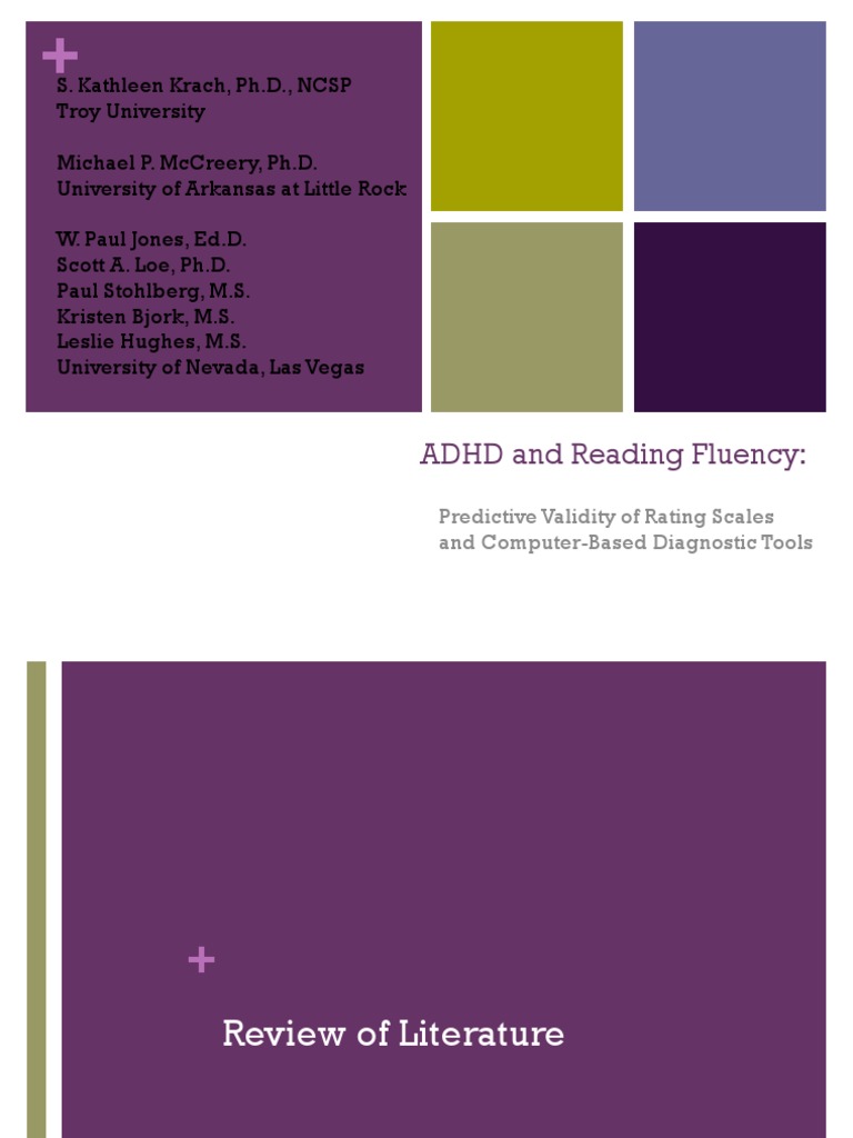 ADHD and Reading Fluency | PDF | Impulsivity | Attention Deficit ...