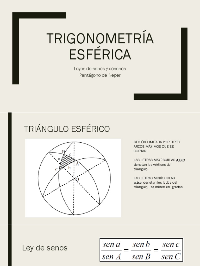 Trigonometría Esférica-Ejercicios 3 | PDF