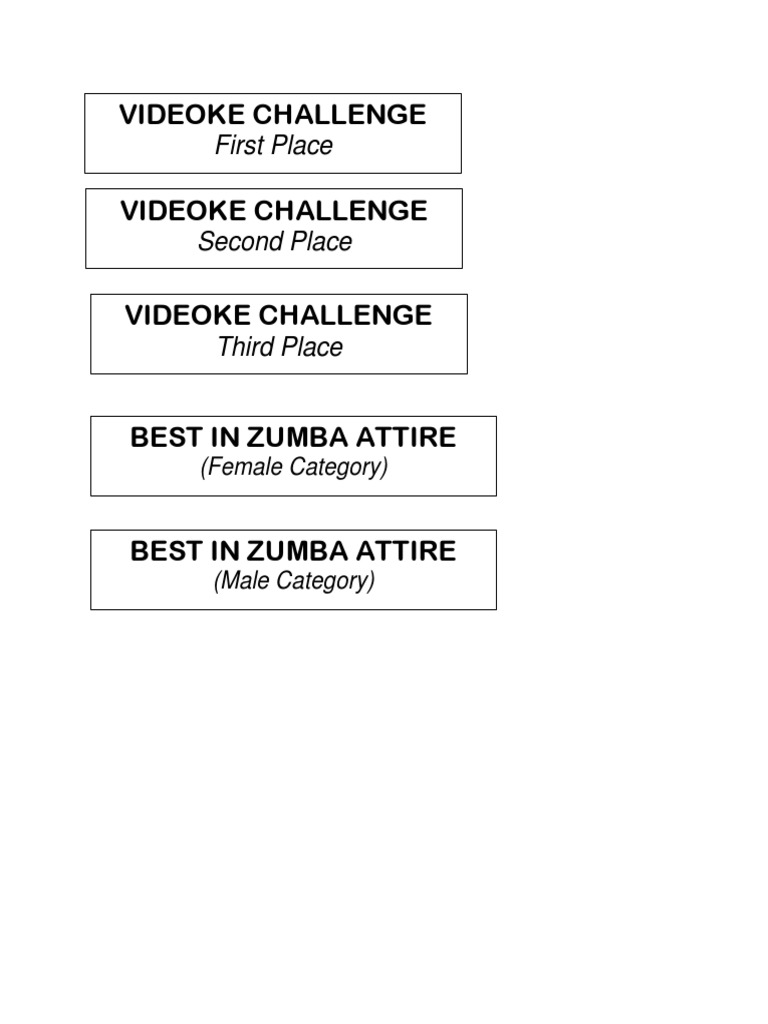 Videoke Challenge Videoke Challenge: First Place | PDF