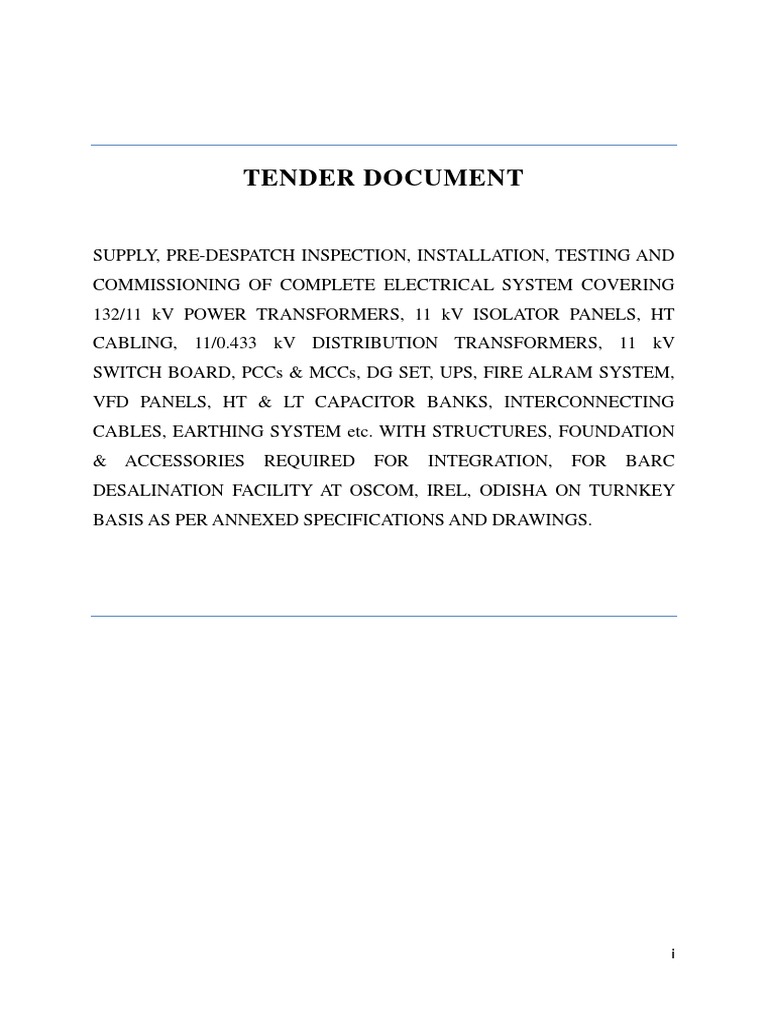 1 GCC and Scope of Supply | PDF | Electrical Substation | Transformer