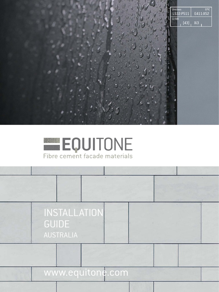 EQUITONE Installation Guide AU 15 | PDF | Wall | Rivet