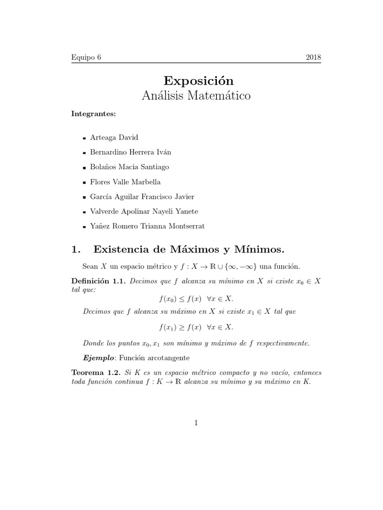 An Lisis PDF | PDF | Función continua | Espacio compacto