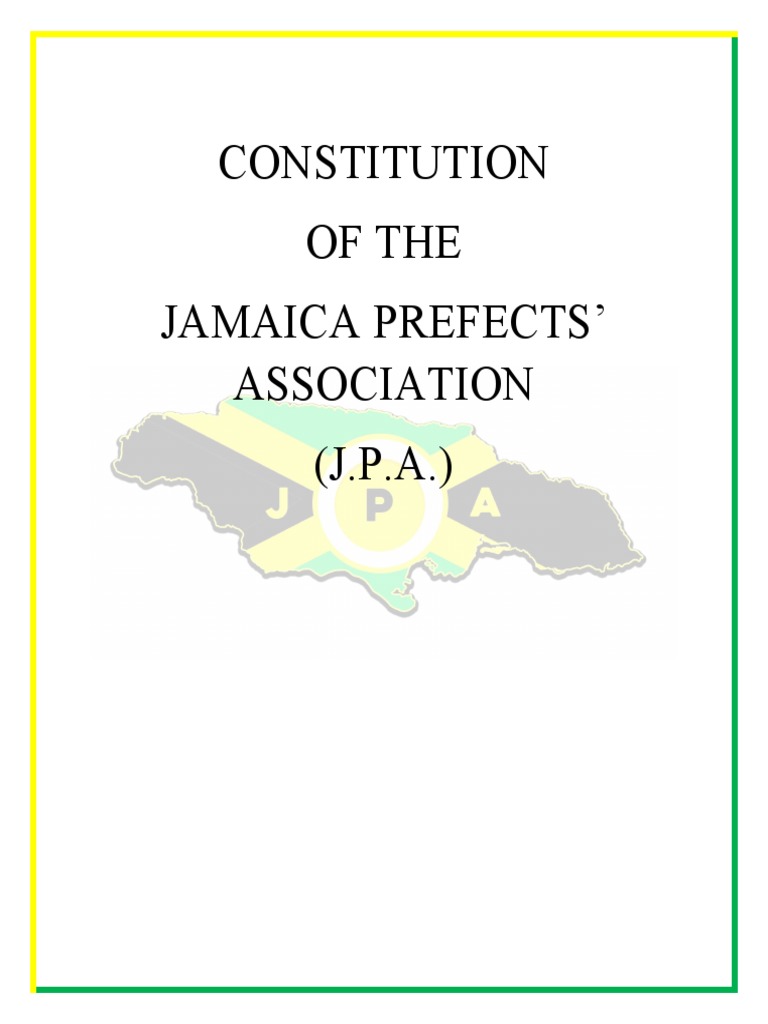 Revised Constitution of The Jamaica Prefects' Association II | PDF | Secretary | Board Of Directors