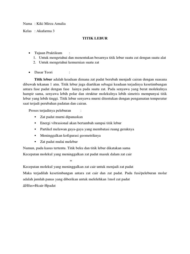 Titik Lebur | PDF | Teknologi & Rekayasa