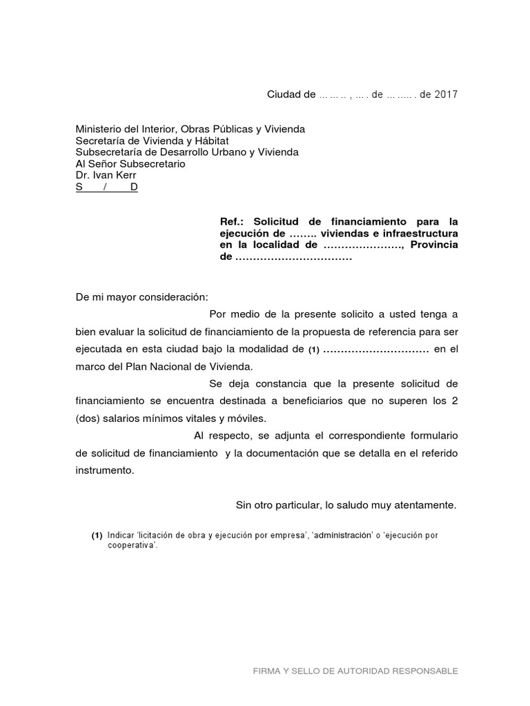 Modelo Nota de Solicitud | PDF