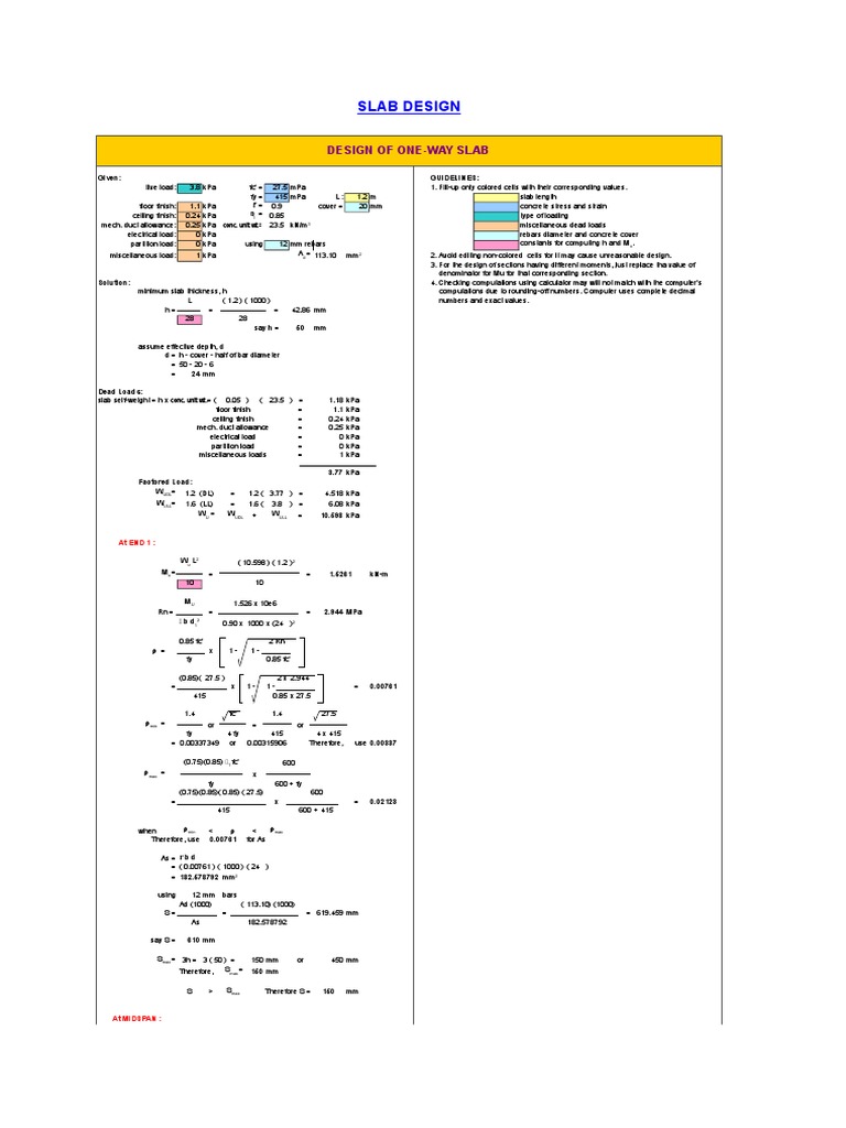 Slab Design | PDF | Civil Engineering | Structural Engineering