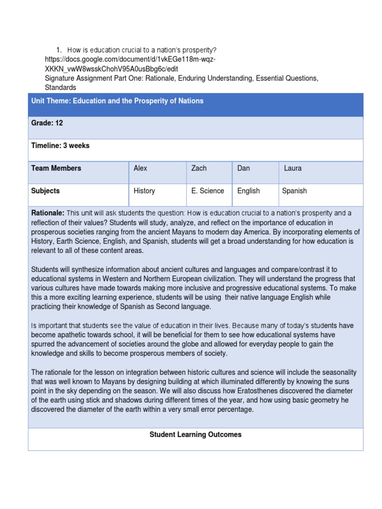 Unit Theme Education in Society 3 | PDF | Critical Thinking | Science