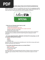 100 Contoh Soal MTCNA Dan Jawabannya | PDF | Komputer