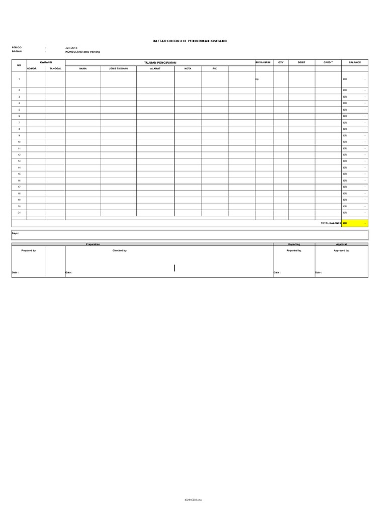 Format Kwitansi | PDF