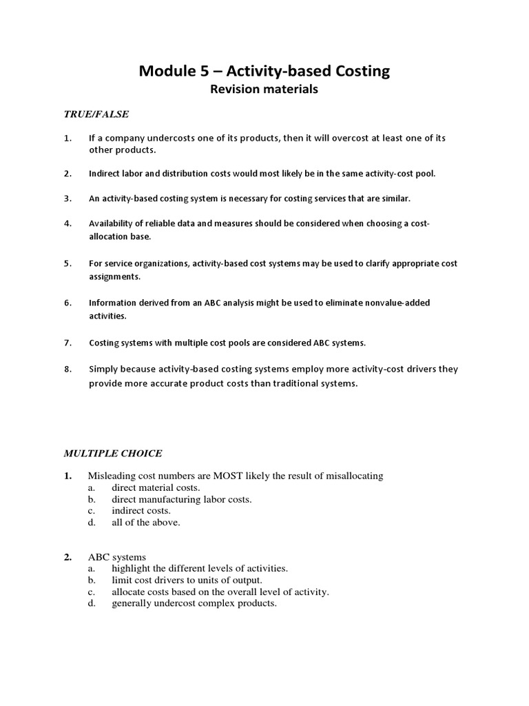 Revision Module 5 PDF | PDF | Business