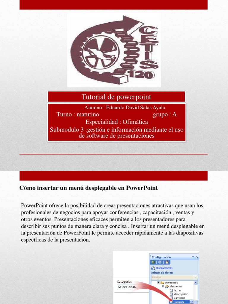 Menu Desplegable en PowerPoint | Descargar gratis PDF | Microsoft ...