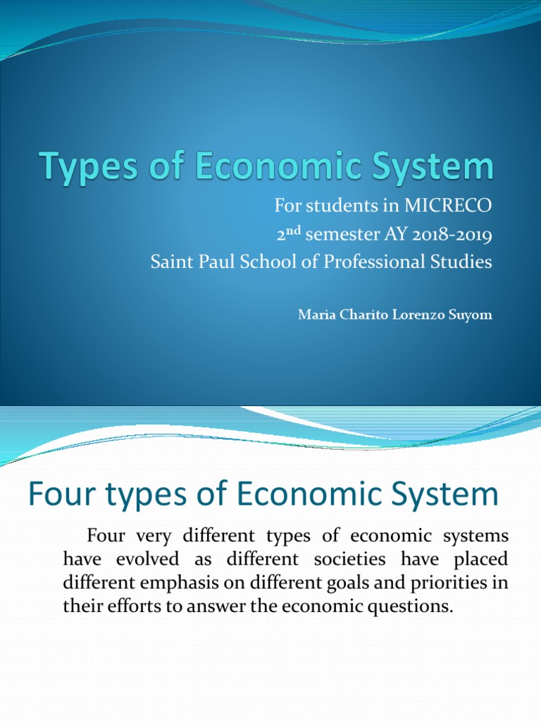 Overview of Economic Systems Types | PDF | Market Economy | Economic ...