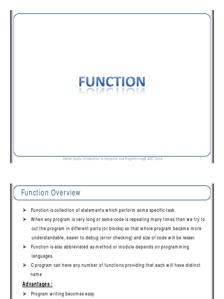 Ashish Gupta, Introduction To Computer and Programming@ JUET, Guna 1 | Download Free PDF ...