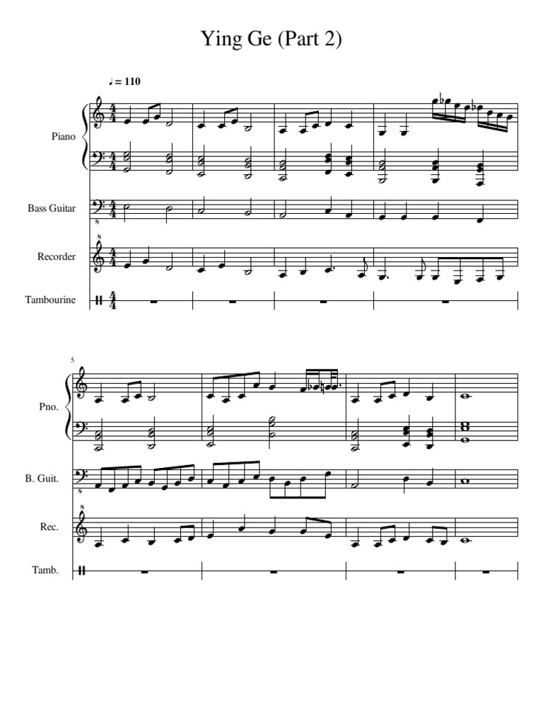 Ying Ge 2 谱 | PDF