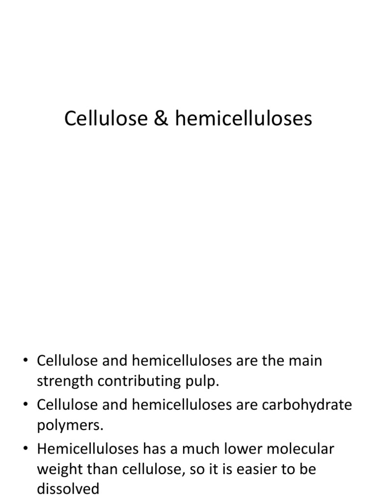 Cellulose & Hemicelluloses | PDF | Cellulose | Pulp (Paper)