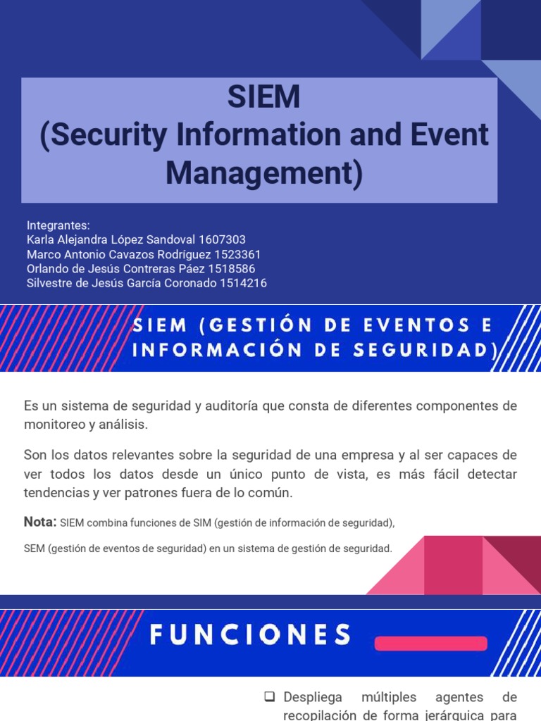 Siem (Security Information and Event Management) | Áreas de informática | Informática