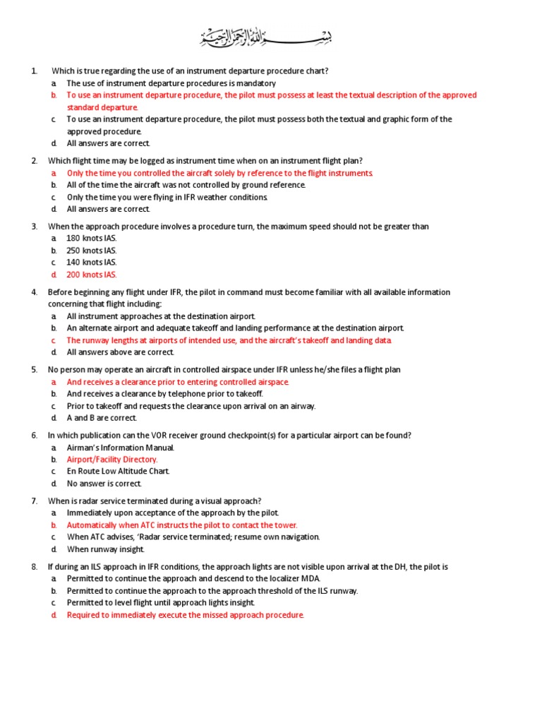 Understanding Instrument Flight Rules (IFR) Procedures and Aircraft ...