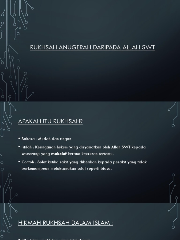 Rukhsah Anugerah Daripada Allah SWT | PDF