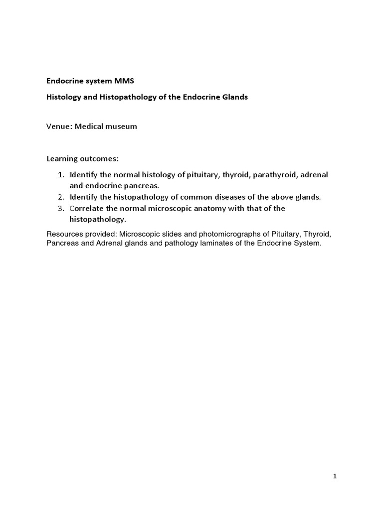 Endocrine Glands Histology Guide | PDF | Endocrine System | Adrenal Gland