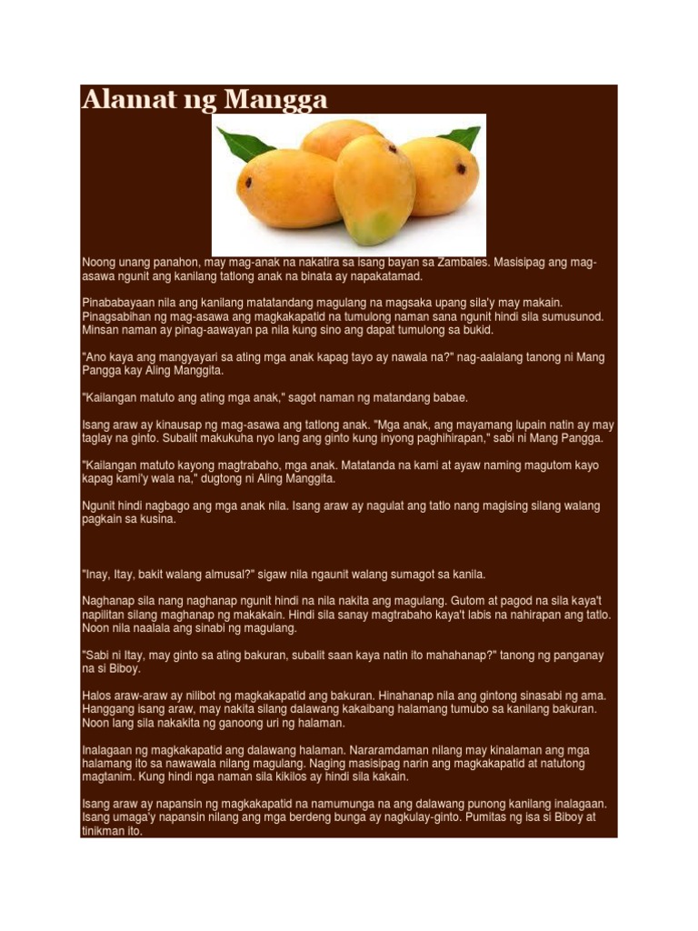 Alamat NG Mangga | PDF