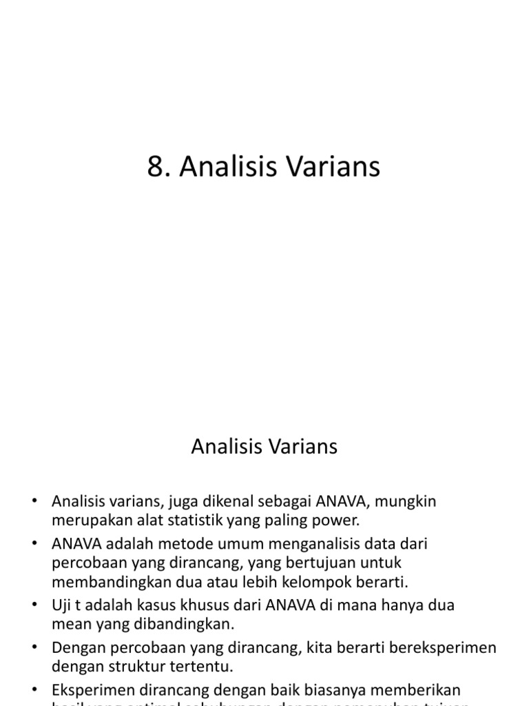 10 Analisis Varians 1 | PDF