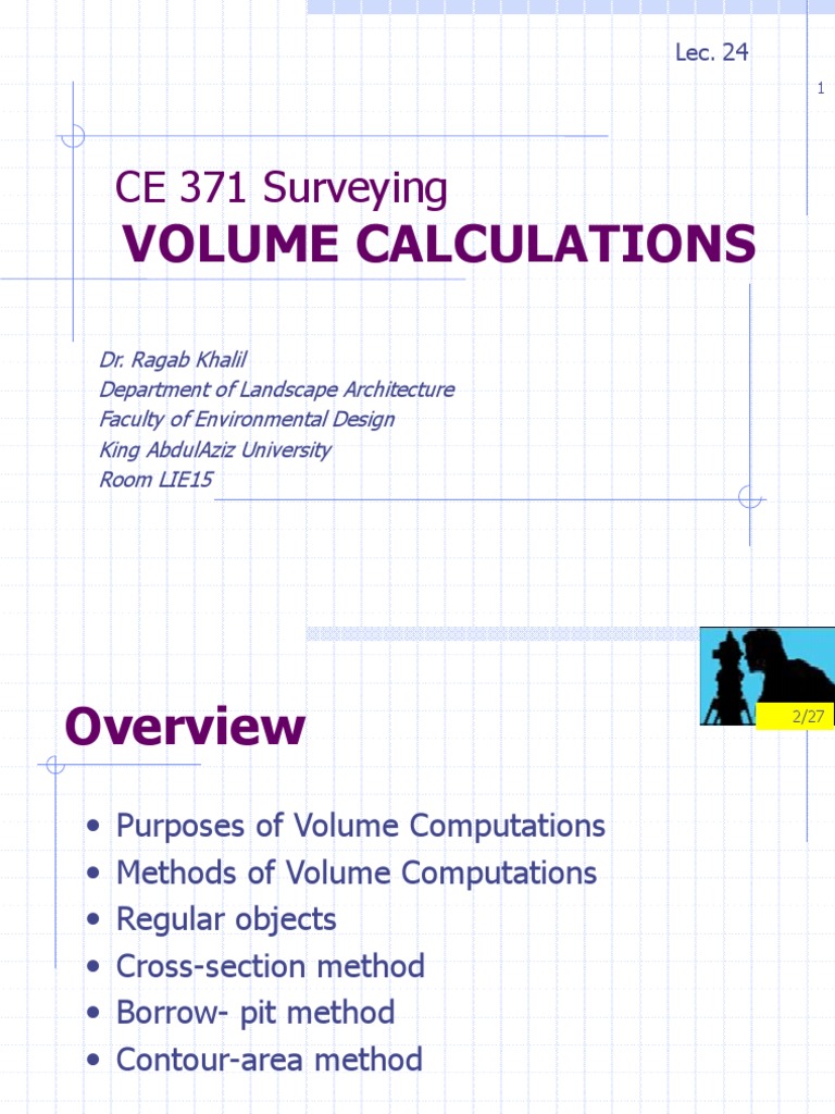 Volume Computation Methods in Surveying | PDF | Contour Line ...