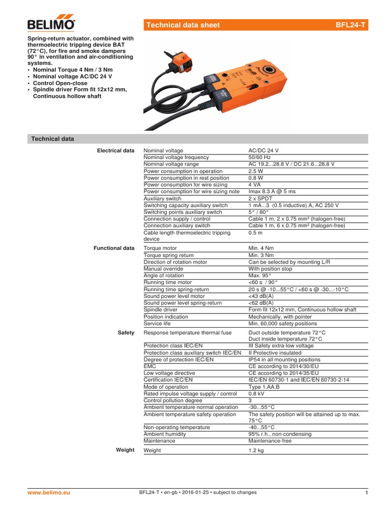 Belimo | PDF | Fuse (Electrical) | Switch