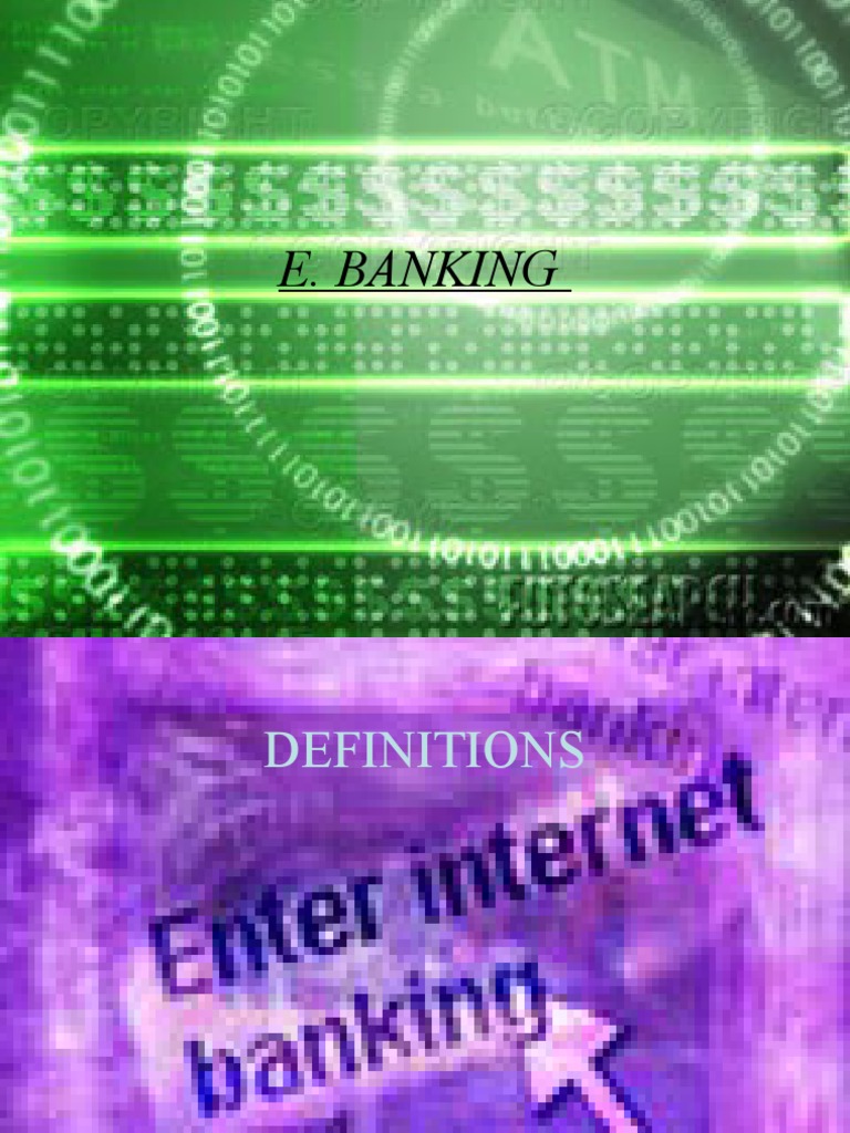 Ebanking | PDF | Banks & Banking | Online Banking