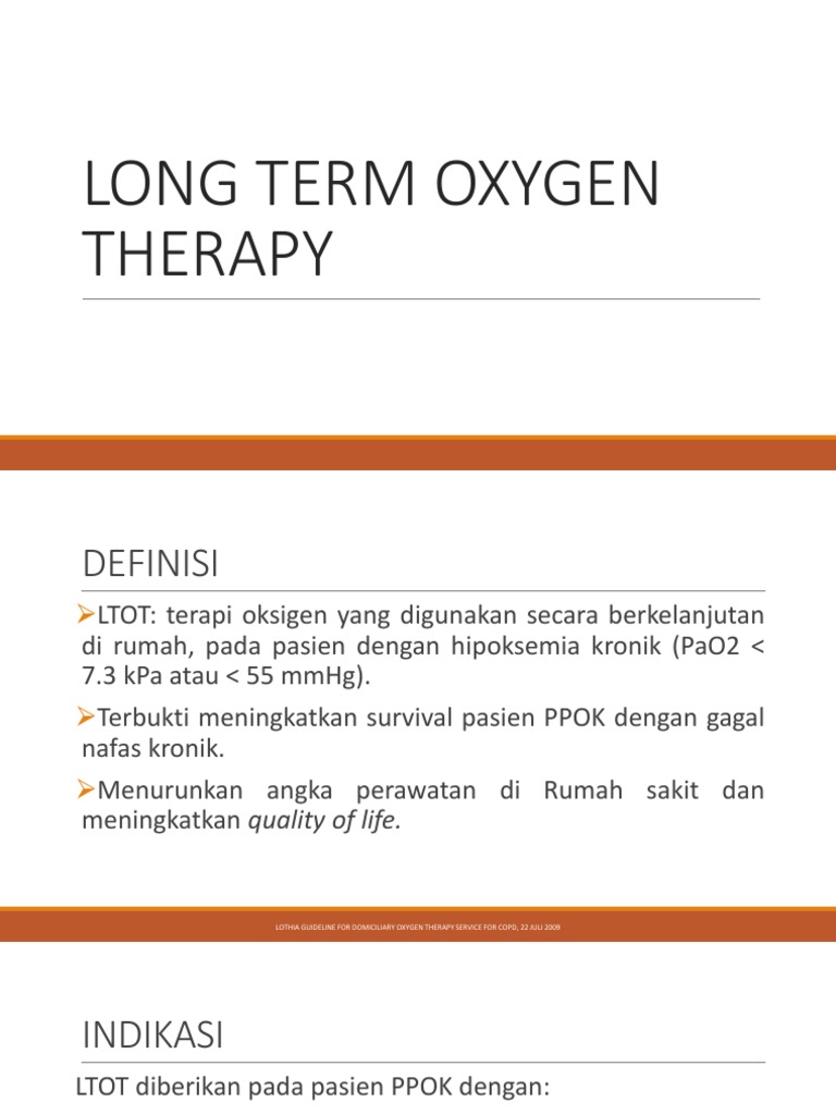 Long Term Oxygen Therapy | PDF