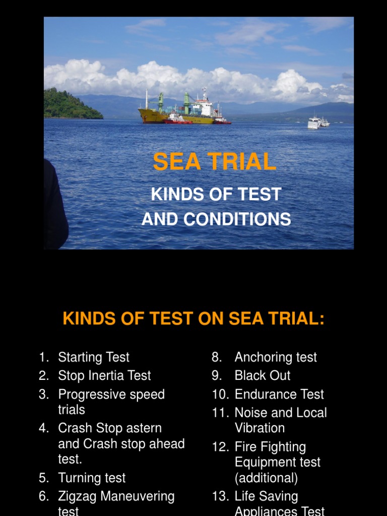 Sea Trial Procedures and Tests | PDF | Space Shuttle Main Engine | Anchor