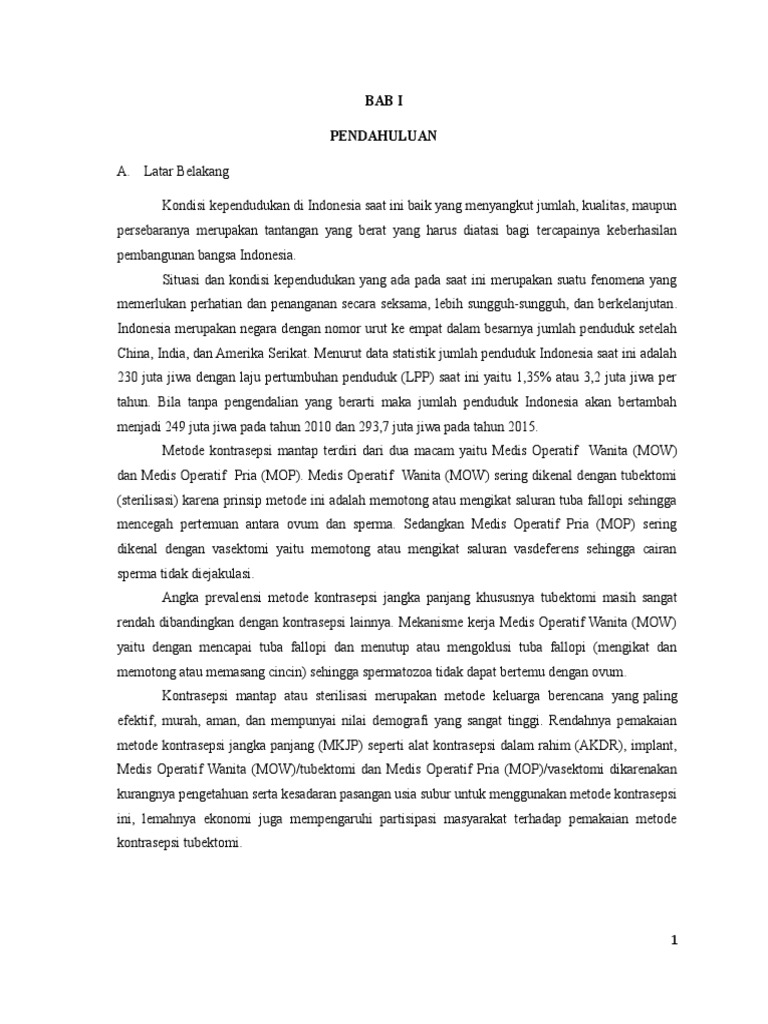 Makalah Kontrasepsi Mantap | PDF | Pengembangan Diri | Kesehatan Holistik