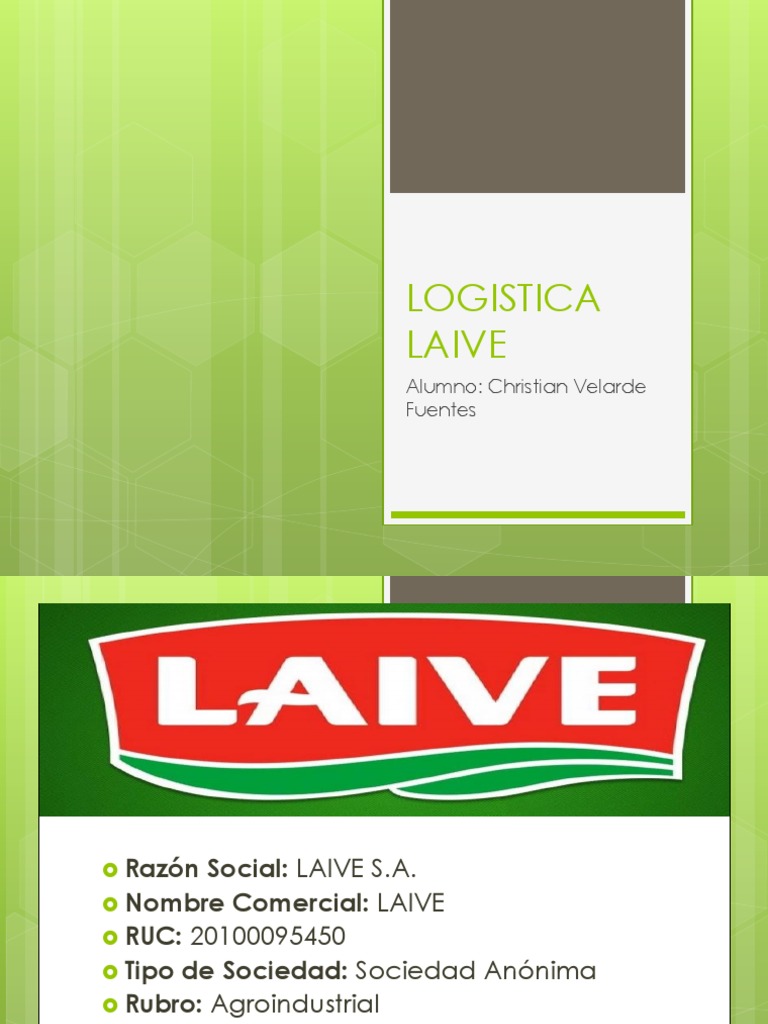 Logistica Laive | PDF | Cadena de valor | Calidad (comercial)