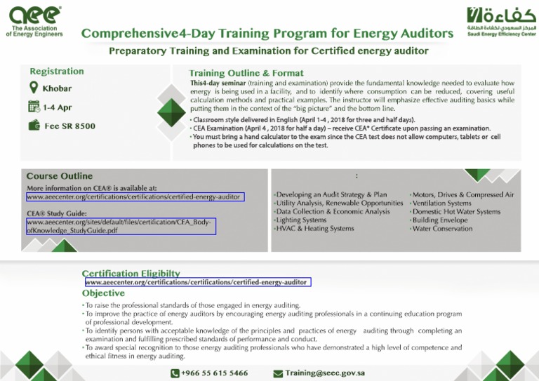 Comprehensive4 Day Training Program For Energy Auditors Pdf