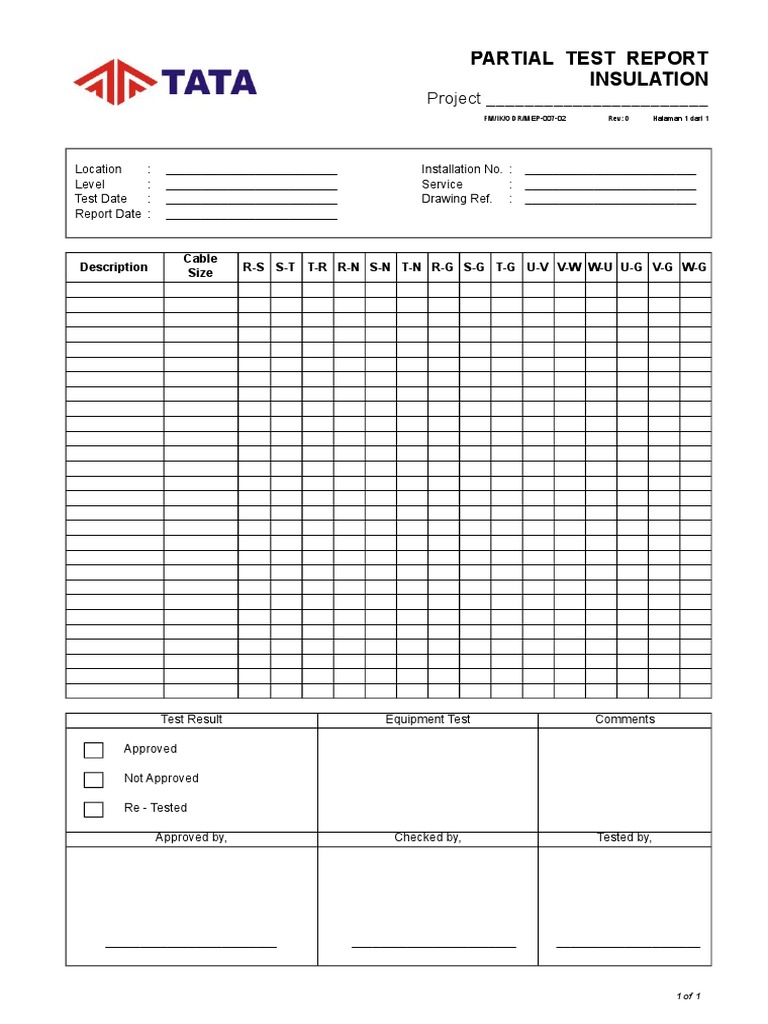 FM - Ik - Odr - Mep-007-02 Insulation | PDF