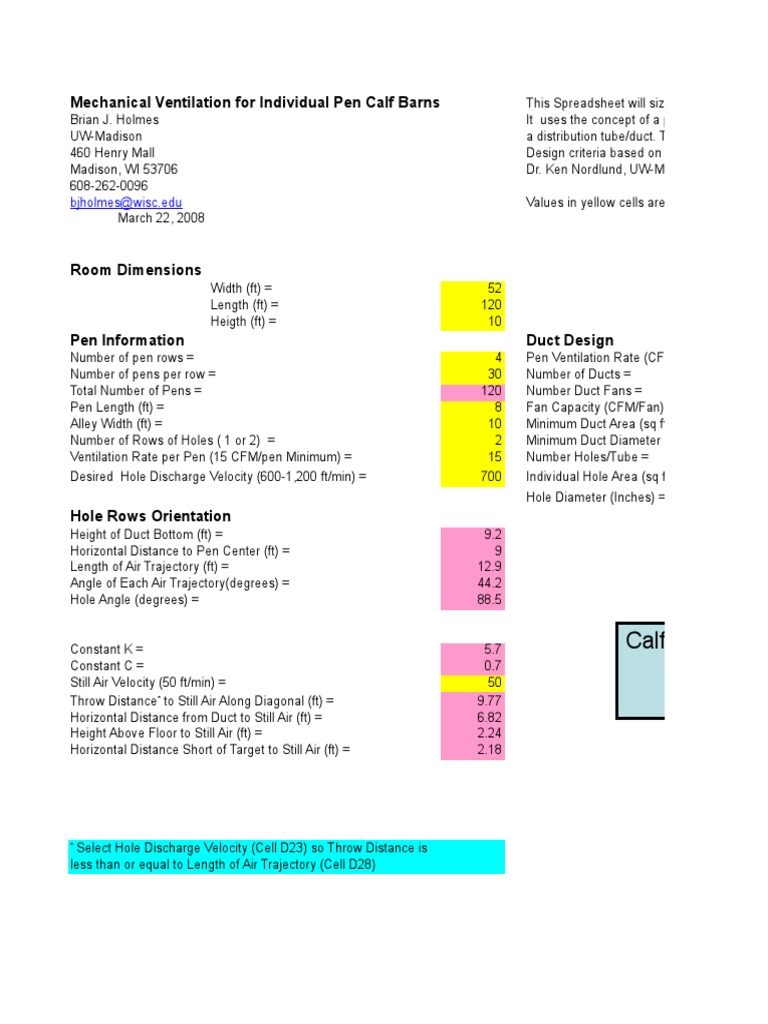 Calf Barn Ventilation Design Guide | PDF | Ventilation (Architecture ...