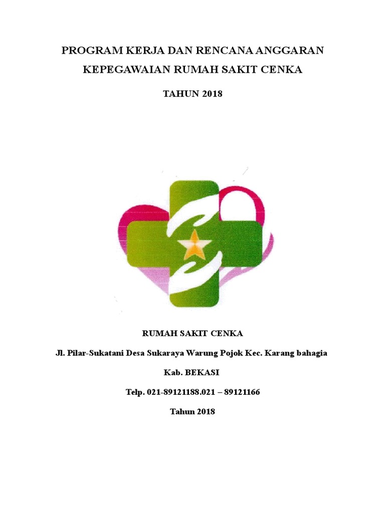 KKS 1 Program Kerja Dan Rencana Anggaran Kepegawaian Rumah Sakit Medirossa Cikarang | PDF