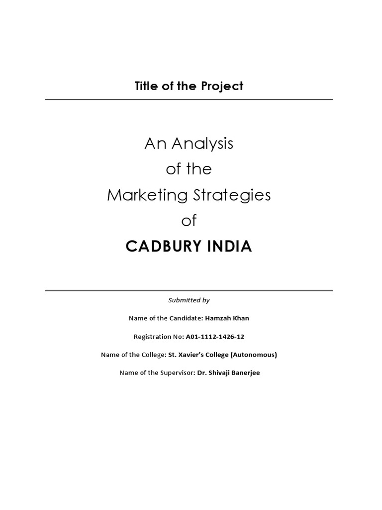 Cadbury Dairy Milk Marketing Strategies | PDF | Mondelez International ...