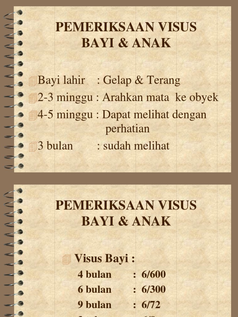 Pemeriksaan Visus Bayi & Anak | PDF