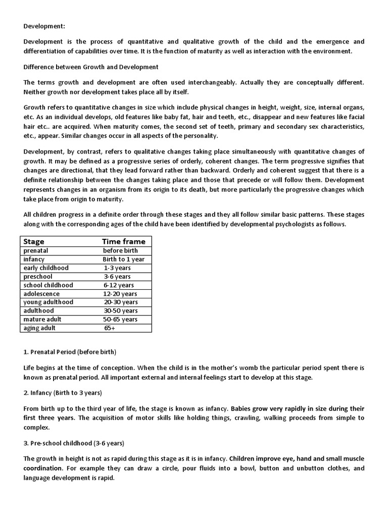 Child Development and Pedagogy Notes | PDF | Schema (Psychology ...