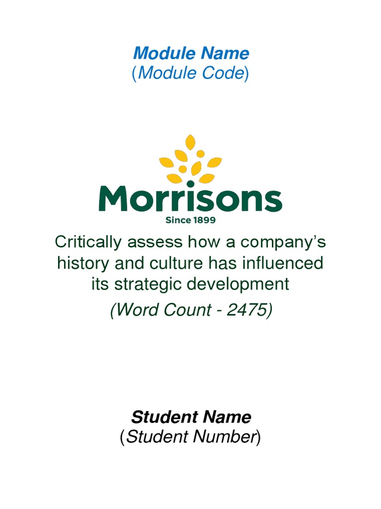 Example of Coursework | PDF | Strategic Management | Goal