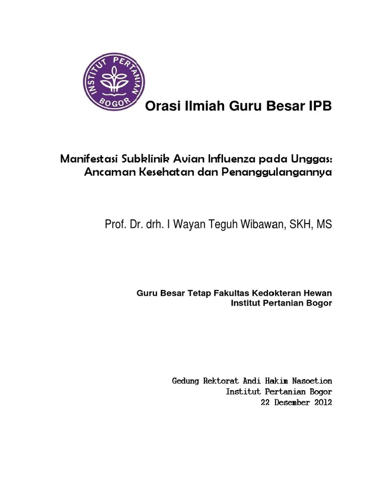 Orasi Guru Besar | PDF