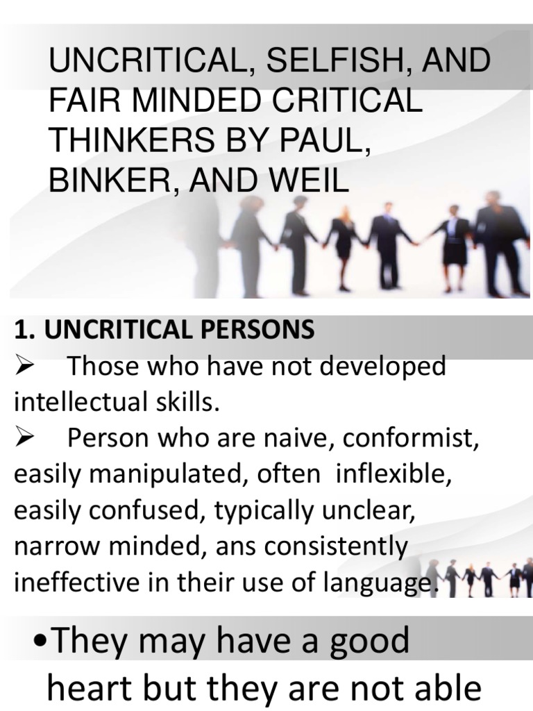 Types of Critical Thinkers Explained | PDF