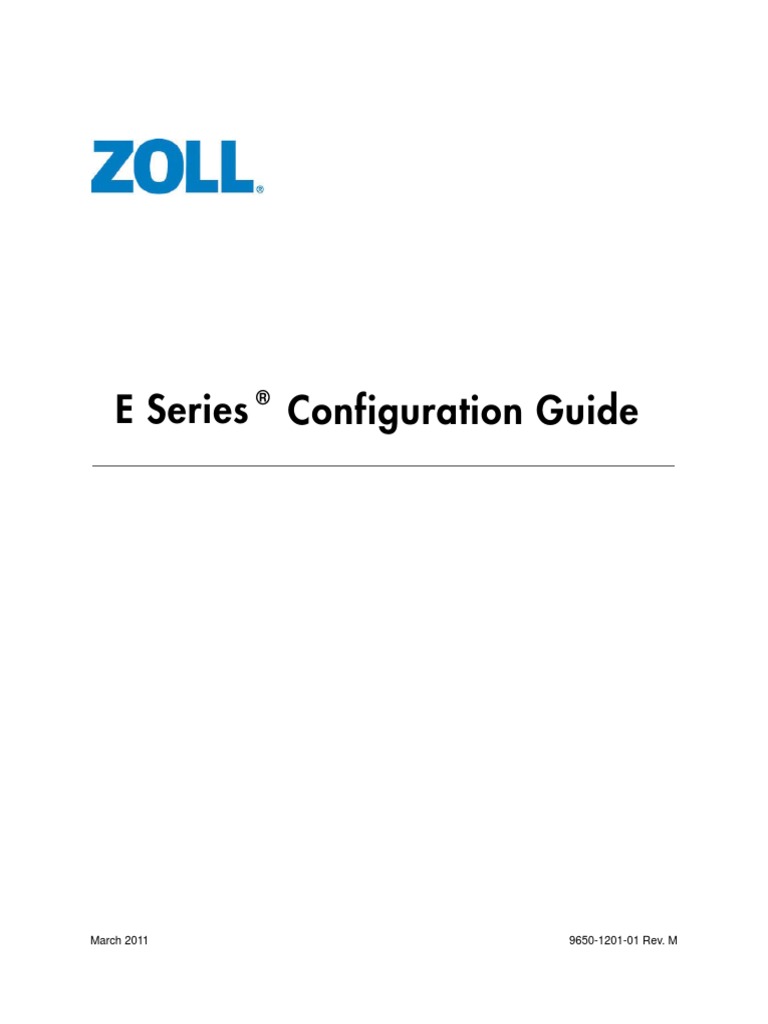 E Series Configuration Guide: March 2011 9650-1201-01 Rev. M | PDF ...